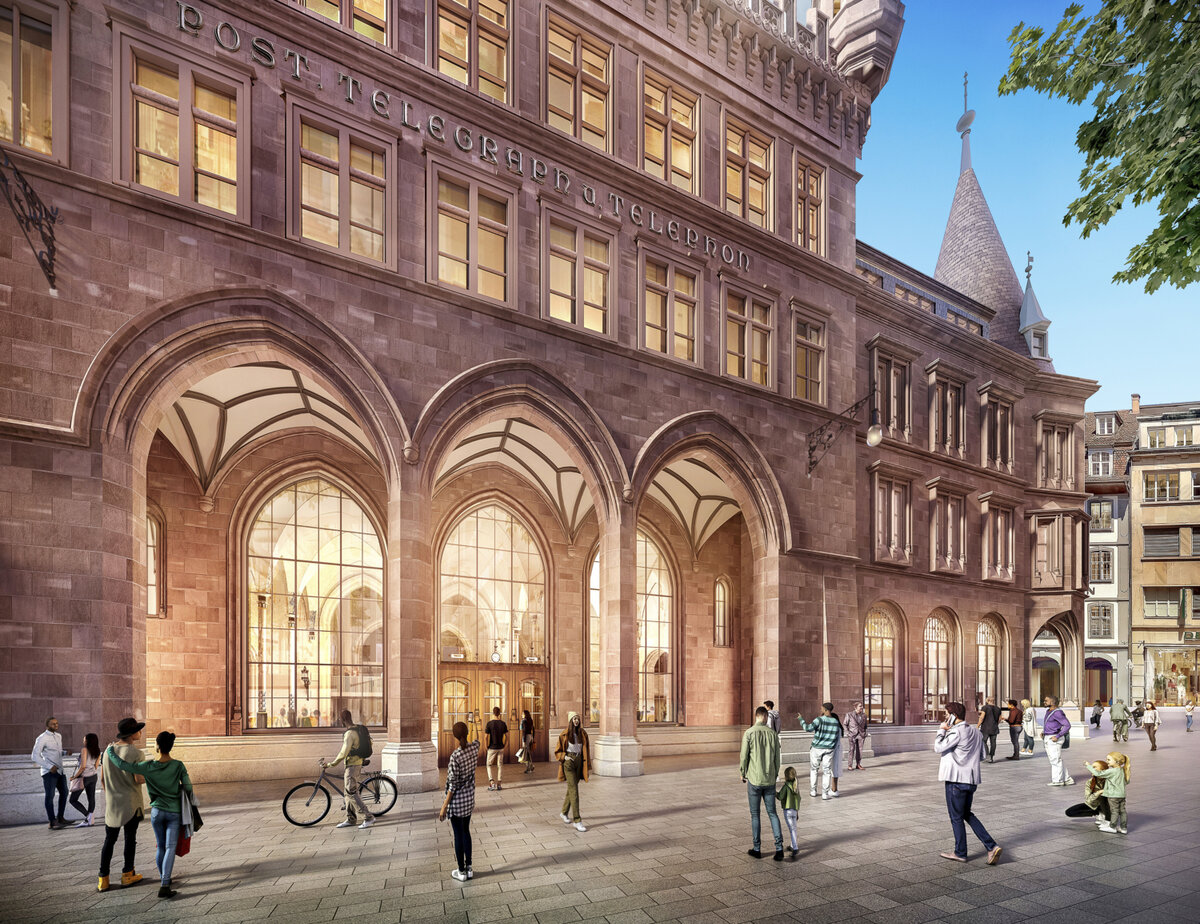 Der Umbau der Hauptpost in Basel geht in die Realisierungsphase